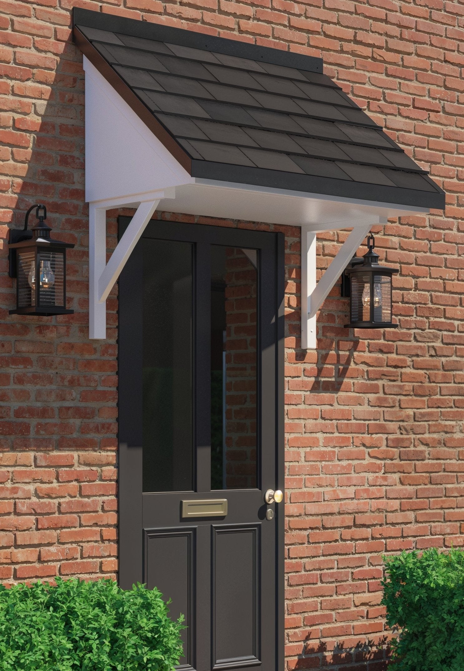 Mono Pitch Canopies UK | Contemporary GRP & Timber Designs – FrontDoor